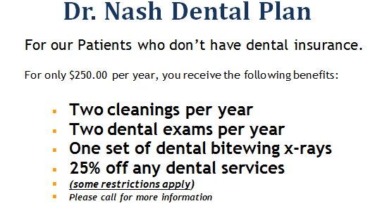 Insurance Information Kenneth C. Nash, DDS, Solvang CA
